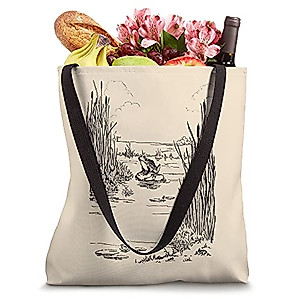 Cute Cottagecore Frog - Vintage Aesthetics Tote Bag