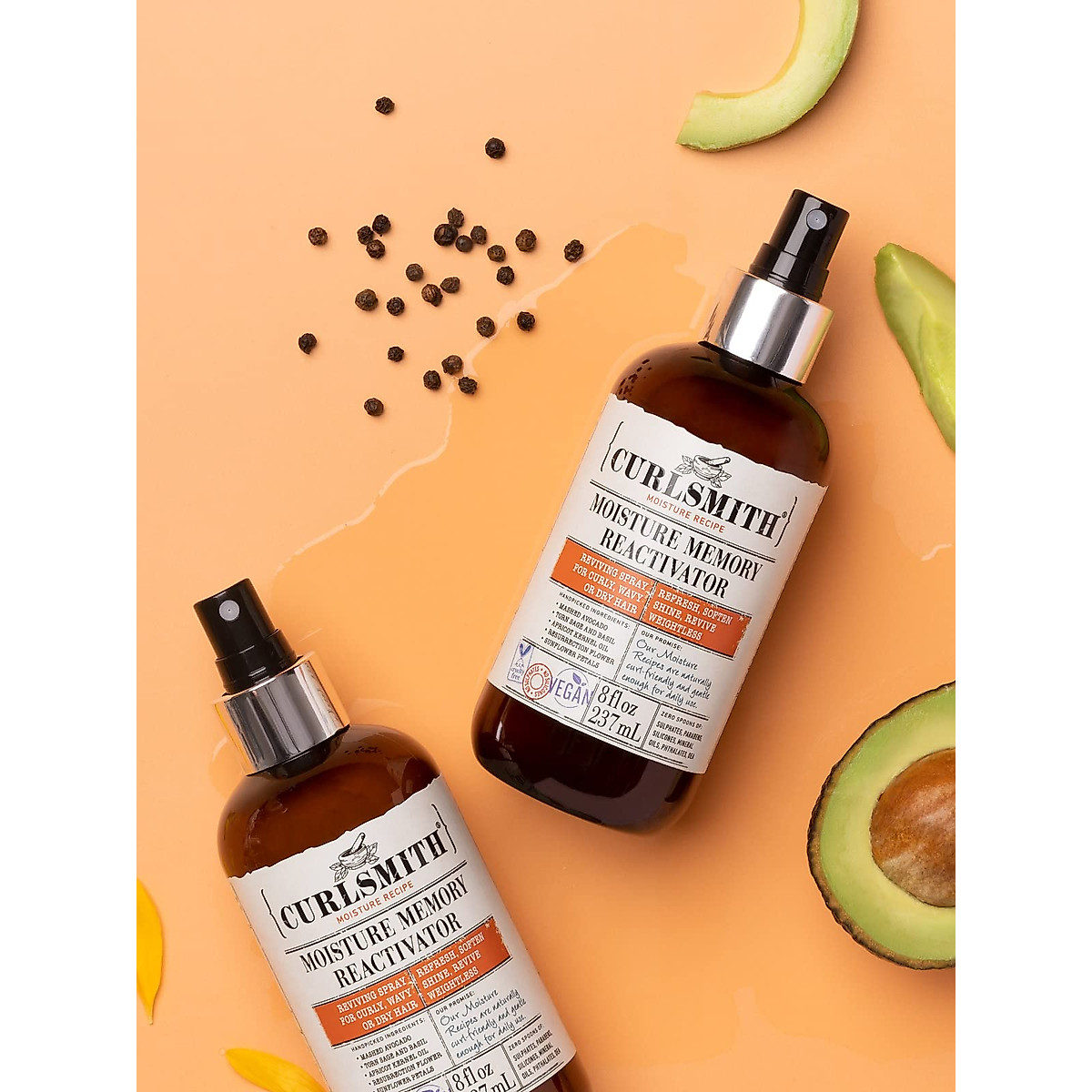 CURLSMITH - Moisture Memory Reactivator - Vegan Refresher Leave In Conditioner for Wavy, Curly and Coily Hair (8oz)