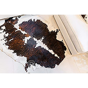 Genuine Tricolor Cowhide Rug Approx. 6 x 7-8 ft. 180 x 220 cm