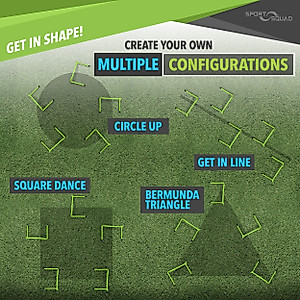 Sport Squad Speed Hurdles - 7" PVC Agility Training Hurdles - Pack of 5 Hurdles - Perfect for Soccer, Football, or Plyometric Training - Lightweight and Compact Storage