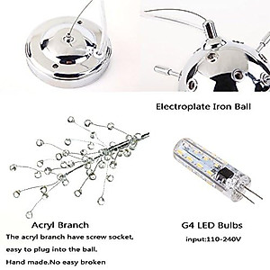 GDNS Dandelion Chandelier Firework Chandeliers LED Light Crystal Pendant Lighting Ceiling Light Fixtures Chandeliers Lighting,Dia 23.5 inch