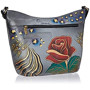 Anna by Anuschka Medium Hobo, Rose Safari Grey