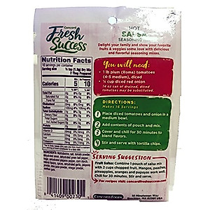 Concord Salsa Mix, Hot, 1.06-Ounce Pouches (Pack of 18 )