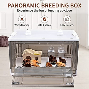 HKDQ Chick Brooder,Brooder Box for Chicks,Brooder Heater Warms up to 20 Chicks,with Pet Pee Pad(55L)
