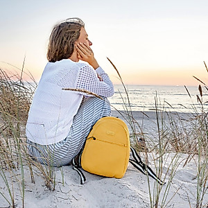 Travelon Coastal RFID Blocking Small Backpack, Sunflower, One Size