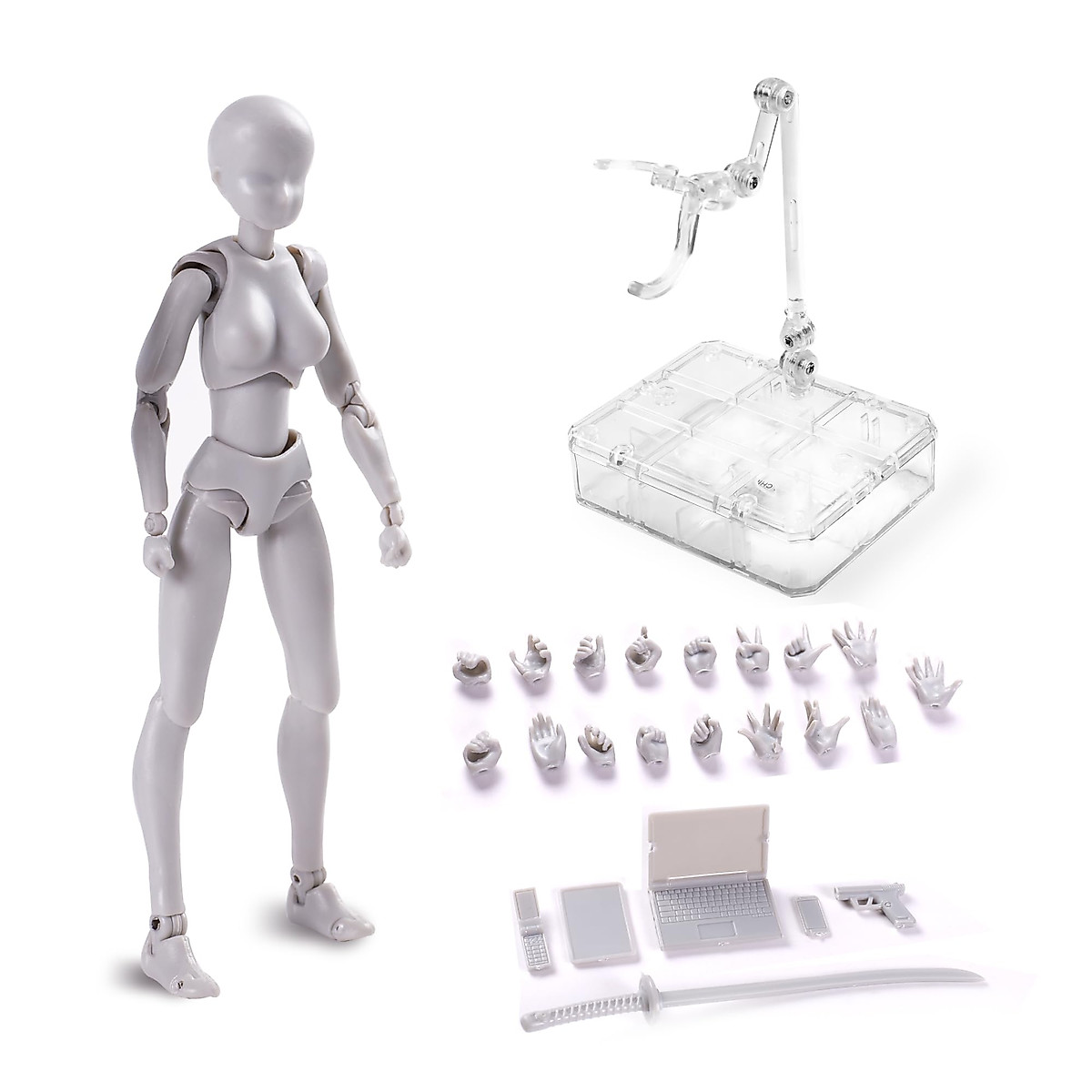Action Figures Body Kun DX & Body-Chan DX PVC Figure Model Drawing for SHF S H Figuarts (Female+Male) with Box
