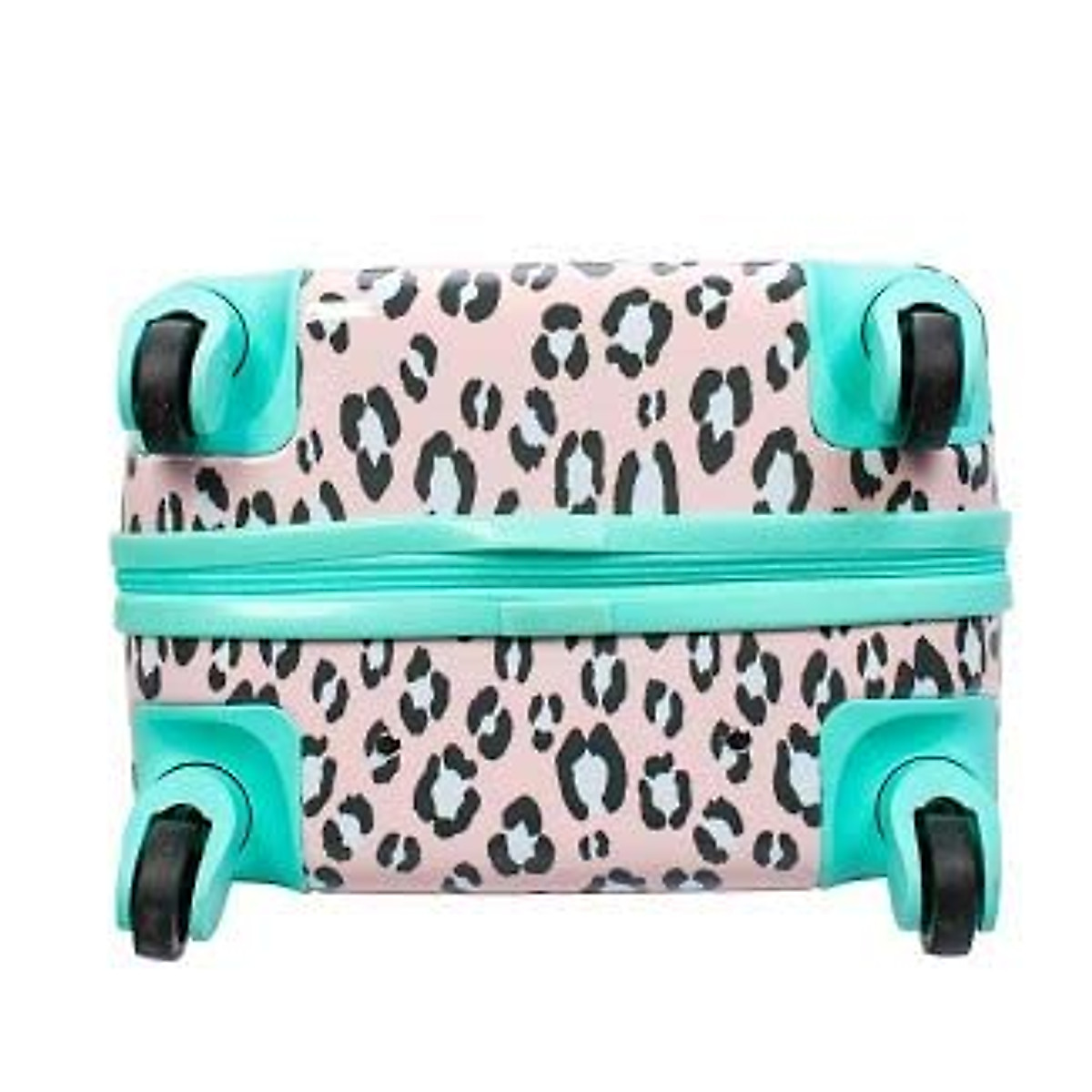 CRCKT Kids Hardside Spinner Animal Print,Lightweight, Pink and Mint Green, Carry-On 21-Inch