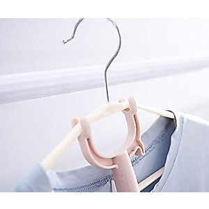 Closet Stick Pole,Closet Hook,Fashion Aluminum Alloy Telescopic Extending Reach Stick Clothes Poles/Rod/Hanger/Fork/Rail/Hooker/Stick for Clothes Rack/Closet/Ceiling/Shelf (Lotus Color)