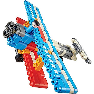 Poly M Hape City Airport | 142Piece Building Brick Airport Toy Set with Figurines & Accessories, 760023