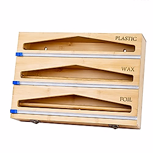 Drawer Organizer with Cutter Kitchen Wrap Organizers Foil Organizer for Drawers Saran Wrap Dispenser