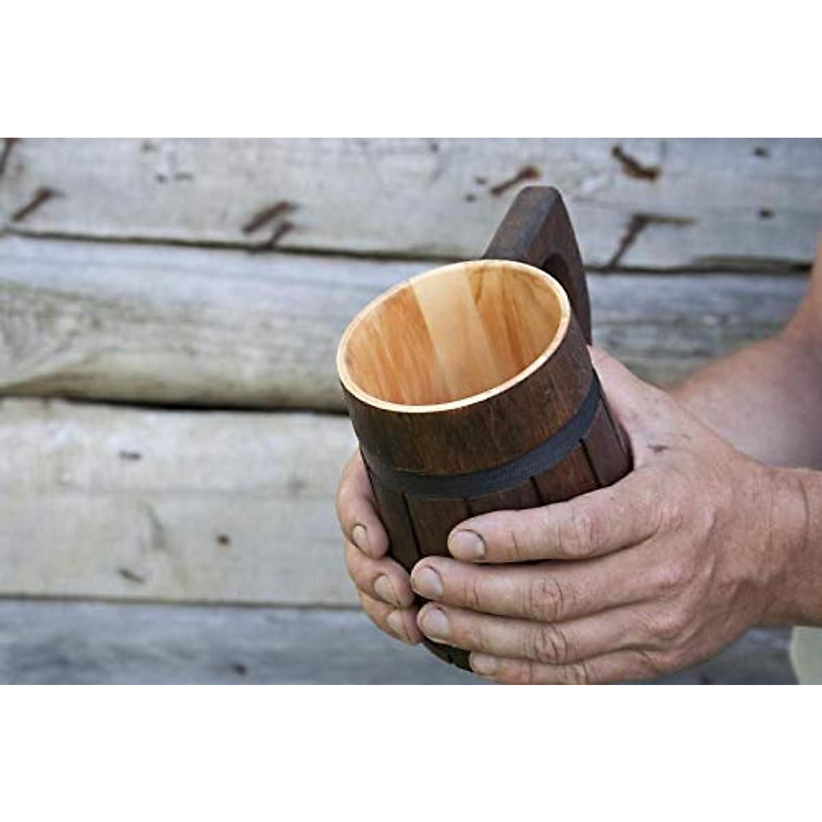 Etno Motif Handmade Beer Mug Wooden Tankard Beer Stein Alder Wood Beer Mug - Great Gift Idea