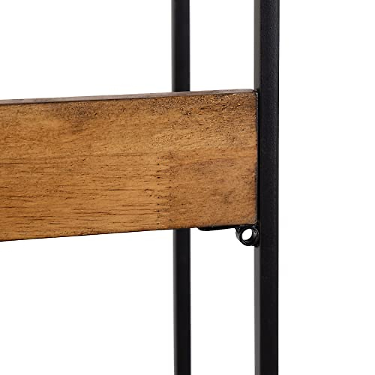 Kate and Laurel Hylton Modern Farmhouse 3-Tier Floating Wall Shelf for Display and Storage, 18x28x7, Rustic Brown/Black