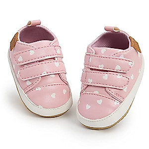 Baby Boys Girls Shoes Non-Slip Rubber Sole High-Top PU Leather Sneakers Infant First Walking Shoes Toddler Crib Shoes Newborn Loafers Flats.