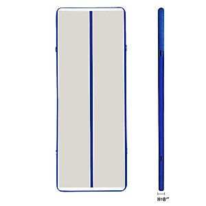 GLANT 13ft/16ft/20ft/23ft/27ft/30ft/40ft/50ft Inflatable Gymnastics AirMat Tumble track Tumbling Mat Track Floor Mats with Electric Pump for Home Use/Training/Cheerleading/Beach/Park and Water