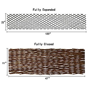 JOYSFIT Willow Trellis Fence Expandable Garden Climbing Lattices Trellis Plant for Support Climbing 36x92 Inch(2)