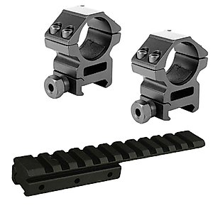 Gotical Low Profile Mosin Nagant 91/30 Scope Mount Weaver Picatinny Rail Mid Length (Pack of 2 - Scope Ring with Rail)