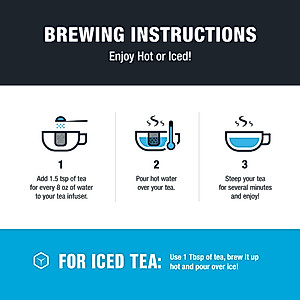 Tiesta Tea - Lavender Chamomile | Loose Leaf | Soft Chamomile Herbal Tea | Premium Non-Caffeinated Blend | Make Hot or Iced & Brews Up to 250 Cups | 8oz Bulk Pouch & 2oz Refillable Tin Combo