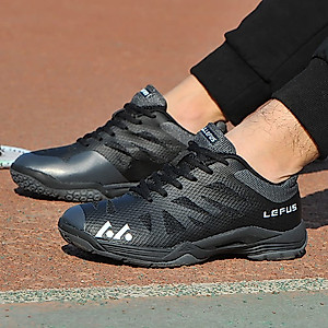 Migoldhot Fashion Womens Athletic Squash Sneakers Fashion Racquetball Athletic Tennis Sneakers Court Shoes Non Slip Badminton Shoes Black