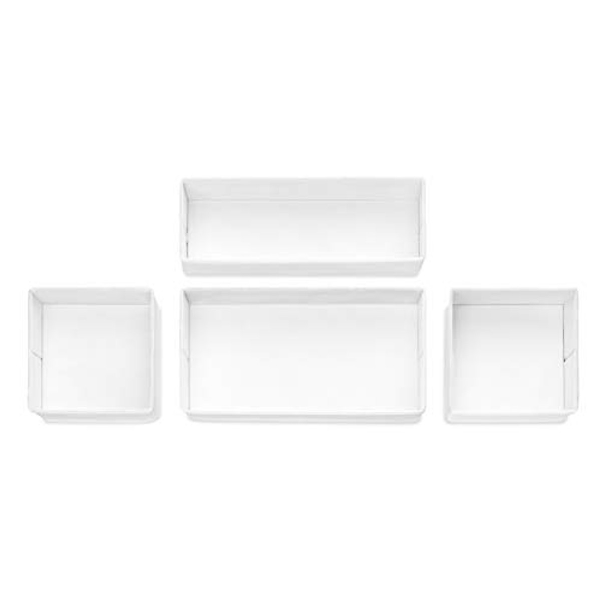 Whitmor Set of 4-White Drawer Organizer