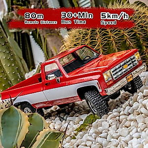 FMS 1/18 RC Crawler K10 4WD Brushed RTR RC Car Official Licensed RC Model 4WD Hobby RC Crawler Remote Control Car with LED Lights 3-Ch 2.4GHz Transmitter for Adults