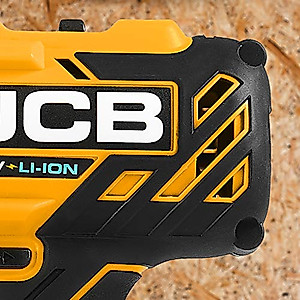 JCB Tools - JCB 20V Cordless Brushless Drill Driver Power Tool - No Battery - Variable Speed - Forward And Reverse Rotation - For Home Improvement, Drilling, Screw Driving, Drill or Hex Bits