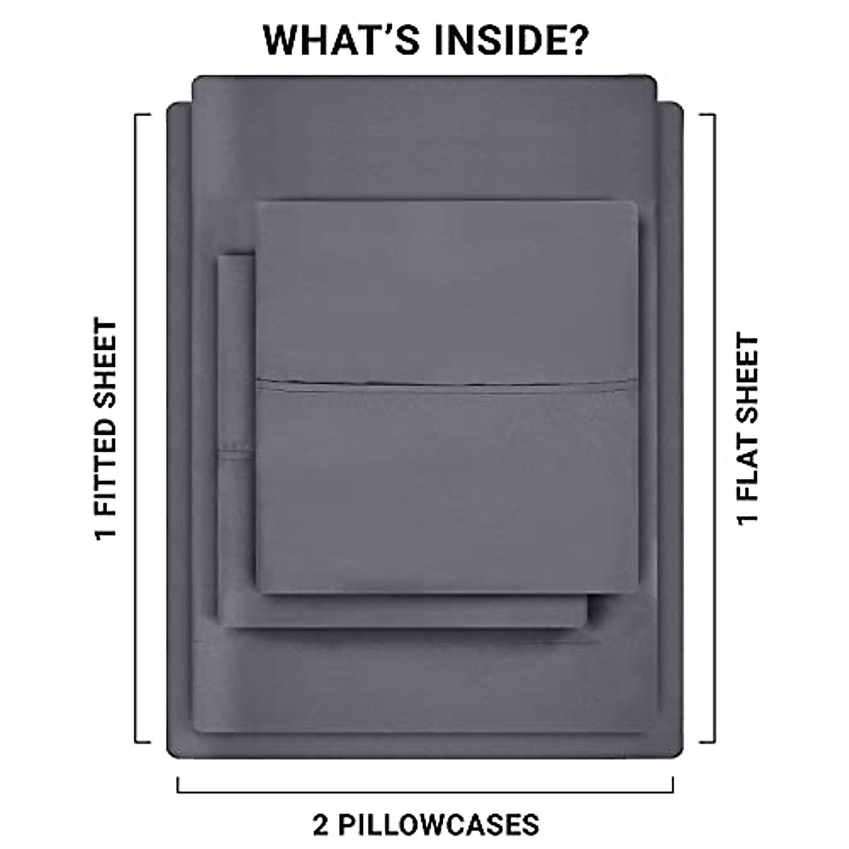 Utopia Bedding Queen Bed Sheets Set - 4 Piece Bedding - Brushed Microfiber - Shrinkage and Fade Resistant - Easy Care (Queen, Grey)