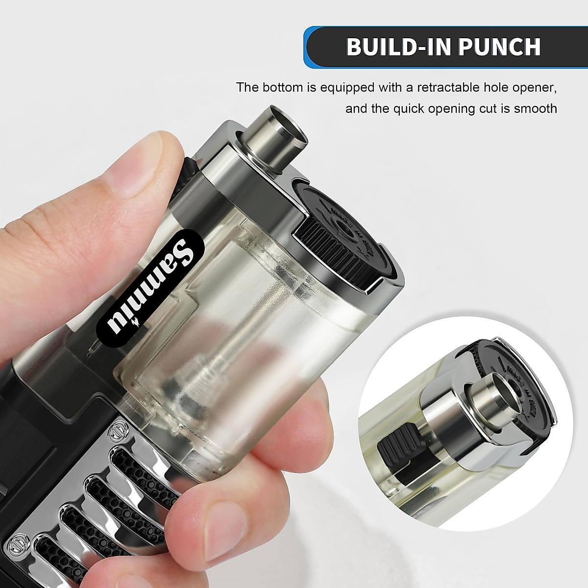 SAMNIU Pack of 2 Torch Lighter, Triple Jet Flames, Visible Gas Tank, Windproof Butane Refill Pocket Lighters for Candle, Men’s Gift (Gas not Included)