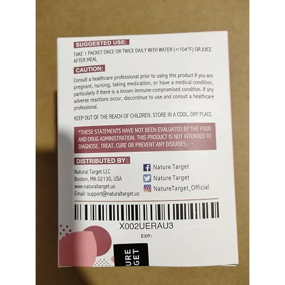 NATURE TARGET Probiotics-for-Women Prebiotics-and-Probiotics-Powder, 100-Billion-CFUs 45-Day-Supply, Women's-Probiotic with D-Mannose and Cranberry for Urinary Tract/Gut/Digestive Health