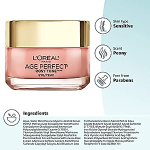 L'Oreal Paris Age Perfect Rosy Tone Anti-Aging Eye Cream, For Dark Circles & Wrinkles .5 oz