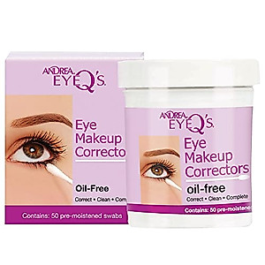 Andrea Eyeq's Oil-free Eye Make-up Correctors Pre-moistened Swabs, (Pack of 6) 300 Count