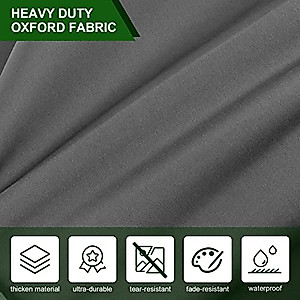 Patio Furniture Covers, Round Patio Table Cover, Outdoor Patio Covers for Furniture, Heavy Duty Table Cover with Fix Straps UV-Resistant, Snowproof Waterproof Patio Furniture for Winter, 84"DIA x 28"H