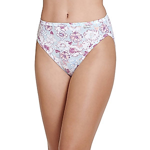 Jockey Women's Underwear Elance® French Cut - 3 Pack Underwear Women Pack, 100% Cotton, Dream Dot/Floral Clouds/Fresh Air Blue, 5