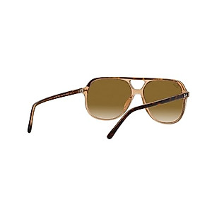 Ray-Ban RB2198 Bill Square Sunglasses, Havana On Transparent Brown/Clear Gradient Brown, 56 mm
