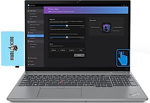 Lenovo T16 Gen 2 16.0" Business Laptop (Intel i7-1355U, 16GB RAM, 512GB PCIe SSD, Backlit KYB, Fingerprint Reader, 2 Thunderbolt 4, WiFi 6E, Win 10 Pro) with Dockztorm Hub