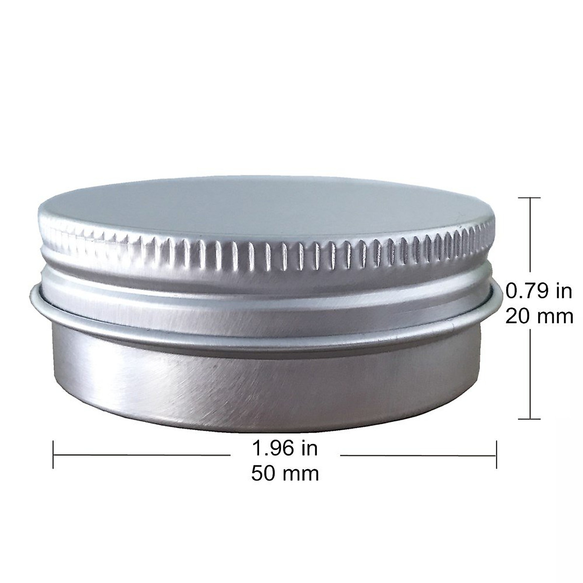 24 Pack (1 Oz/30ml) Screw Top Round Aluminum Tin Cans, Metal Tin Storage Jar Containers with Screw Cap for Lip Balm, Cosmetic, Candles, Salve, Make Up, Eye Shadow, Powder, Tea