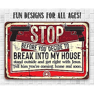 Metal Sign - Before You Decide - Durable Metal Sign - Use Indoor/Outdoor - Makes a Funny Home Decor for Gun Enthusiasts Under $20 (8" x 12")