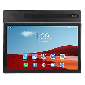 GLOGLOW Tablet PC, Night Reading Mode 10.1 Inch 2 in 1 Tablet 8GB RAM 256GB ROM 5G WiFi for Travel for Students (US Plug)