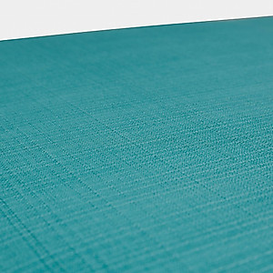 Pillow Perfect Forsyth Solid Indoor/Outdoor Wicker Patio Bench/Swing Cushion, Weather and Fade Resistant, 18" x 45", Blue