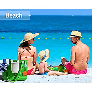 Aovaely 4 Pack Beach Bag Charms Hooks, Beach Bag Accessories Inserts for Hanging Key Cup Holder Tote Bag Accessories for Beach Camping