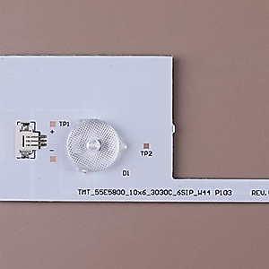 SBOJI 10 Pieces/Batch 55-inch Fit for TCL TV Backlight Strip TMT-55E5800-10X6-3030C-6S1P-W44 YHF-4C-LB5506-YH1 TCL L55E5800A-UD D55A620U Light Strip