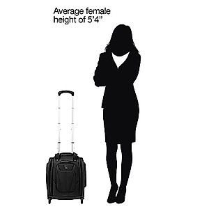 Travelpro Luggage Maxlite 5 Softside Lightweight Rolling Underseat Compact Carry on Upright 2 Wheel Bag, Men and Women, Black, 15-Inch