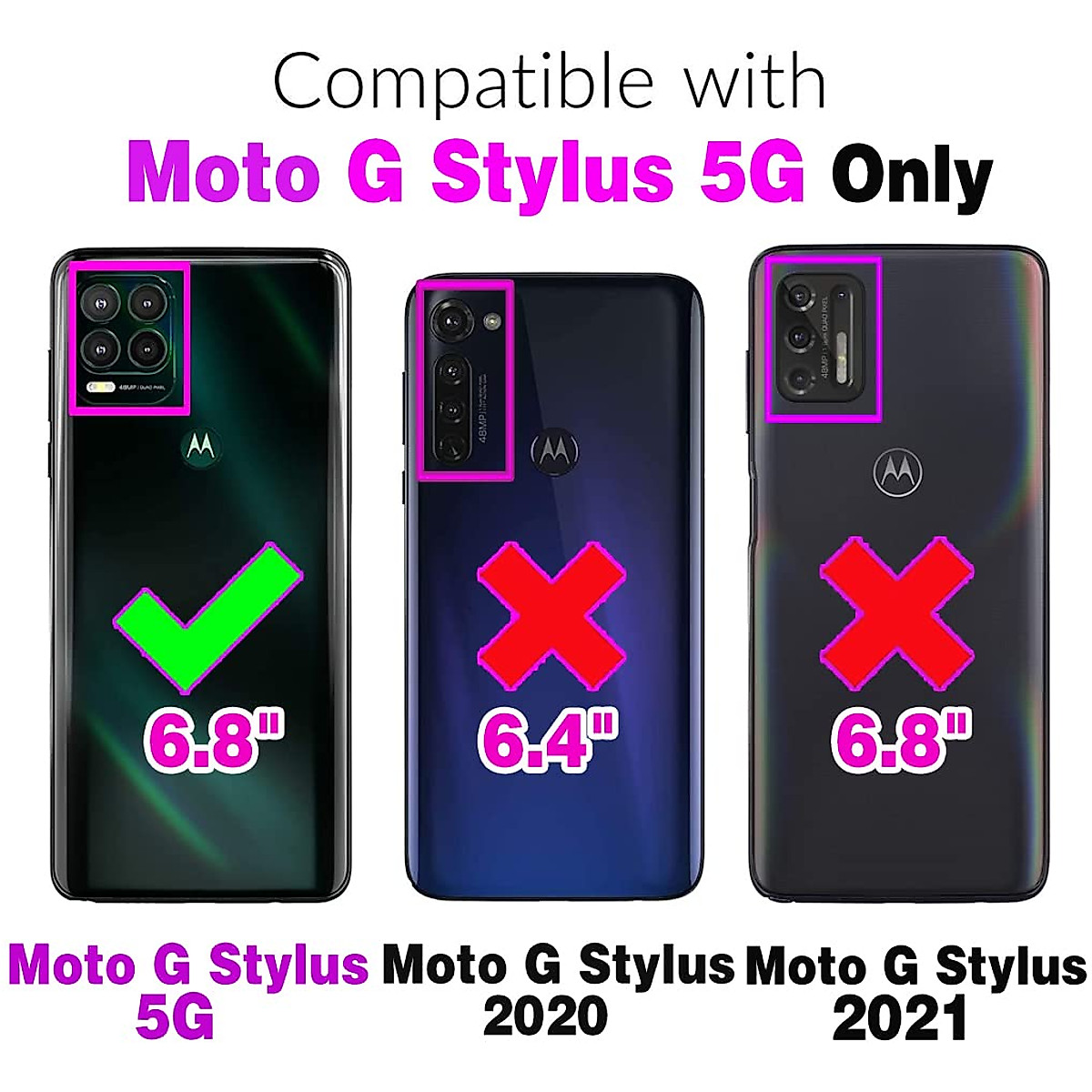 Compatible with Moto G Stylus 5G 2021 Wallet Case with Crossbody Shoulder Strap and Stand Leather Credit Card Holder Cell Accessories Phone Cover for Motorola GStylus G5 XT2131DL Women Girls Brown