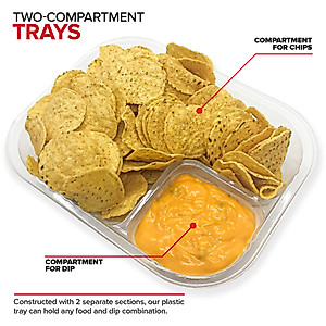 22oz Plastic Nacho Trays (50 Pack) Large Disposable Tray for Nachos & Cheese Dip, Concession Stand Supplies, Movie Night Snacks for Kids, Carnival Party Decorations, Food Boats, Snack Containers