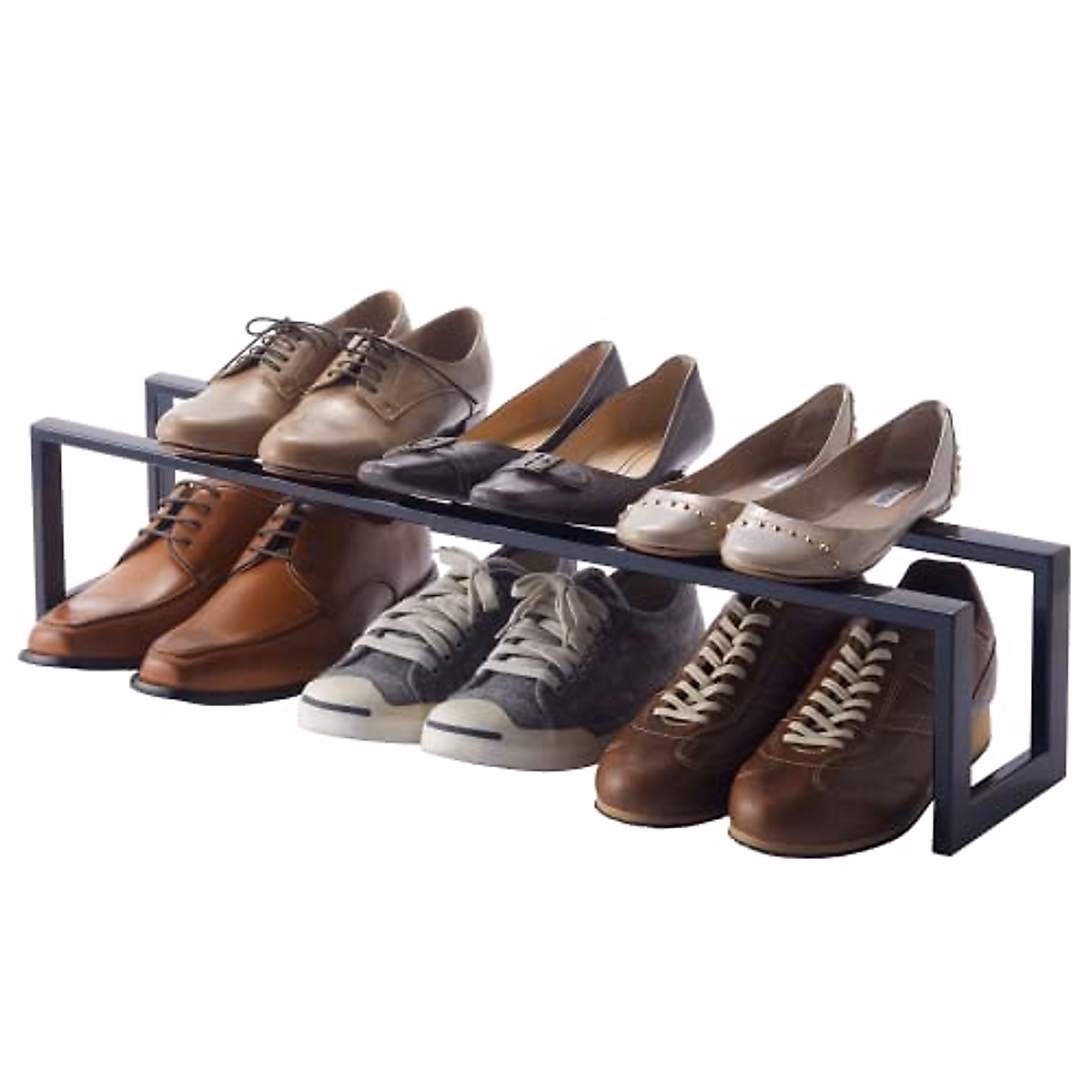 Yamazaki Expandable Home Adjustable, Small | Steel | Shoe Rack, Single, Black