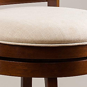 Christopher Knight Home Mallik Fabric Swivel Armless Barstool, Beige