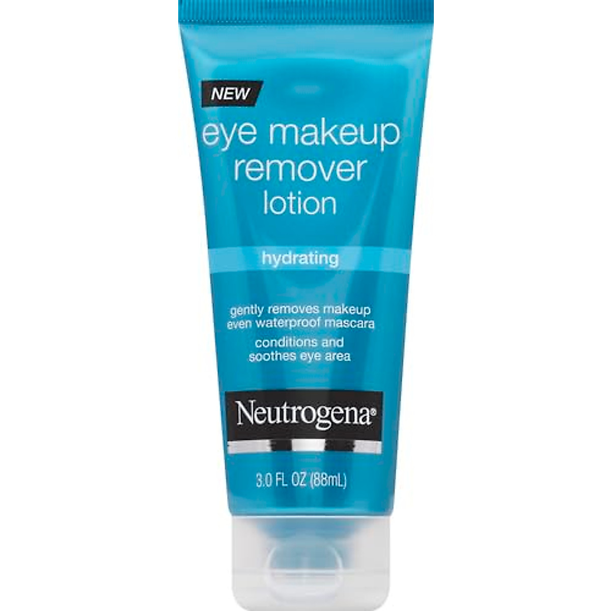 Neutrogena Hydrating Eye Makeup Remover Lotion, Gentle Daily Makeup Remover with Skin-Soothing Aloe and Cucumber Extracts to Remove Even Waterproof Mascara, Fragrance-Free, 3 oz