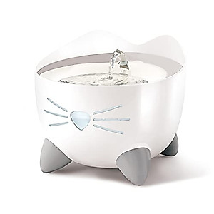 Catit PIXI Drinking Fountain – Cat Water Fountain with Triple Filter and Ergonomic Drinking Options, Stainless Steel