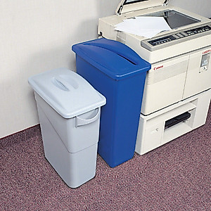 Rubbermaid Commercial Slim Jim Container Lid, 2.8" x 11" x 20", Blue