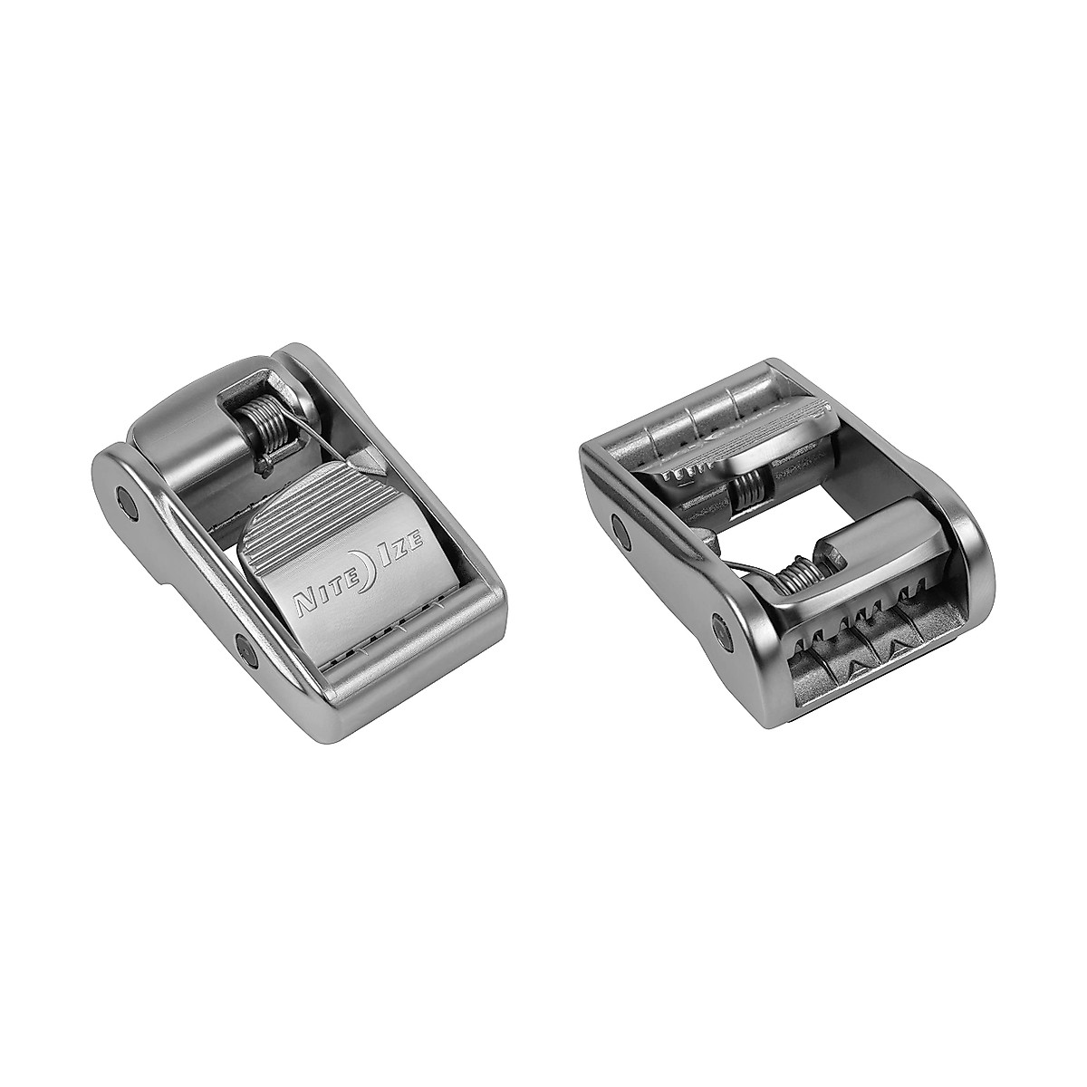 Nite Ize Dual CamJam Tie Down System - Tie Downs - Ratchet Straps - Tie Down Straps for Trucks & Cars - Luggage Strap for Camp Gear - Tie Downs Moving Supplies - 8 ft Strap, Black