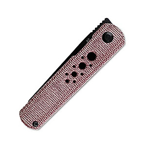 Kizer Feist Red Micarta Pocket Knife, CPM-3V Reverse Tanto Blade Front Flipper Knife for Outdoor, Mini Knife for EDC, V3499ED